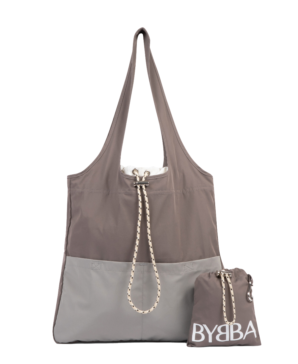 BYBBA |The 100% recycled foldaway modern tote bag.