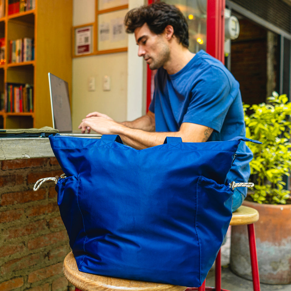 BYBBA Bondi Blue – Expandable Beach Tote Bag Sand Strainers | Water ...